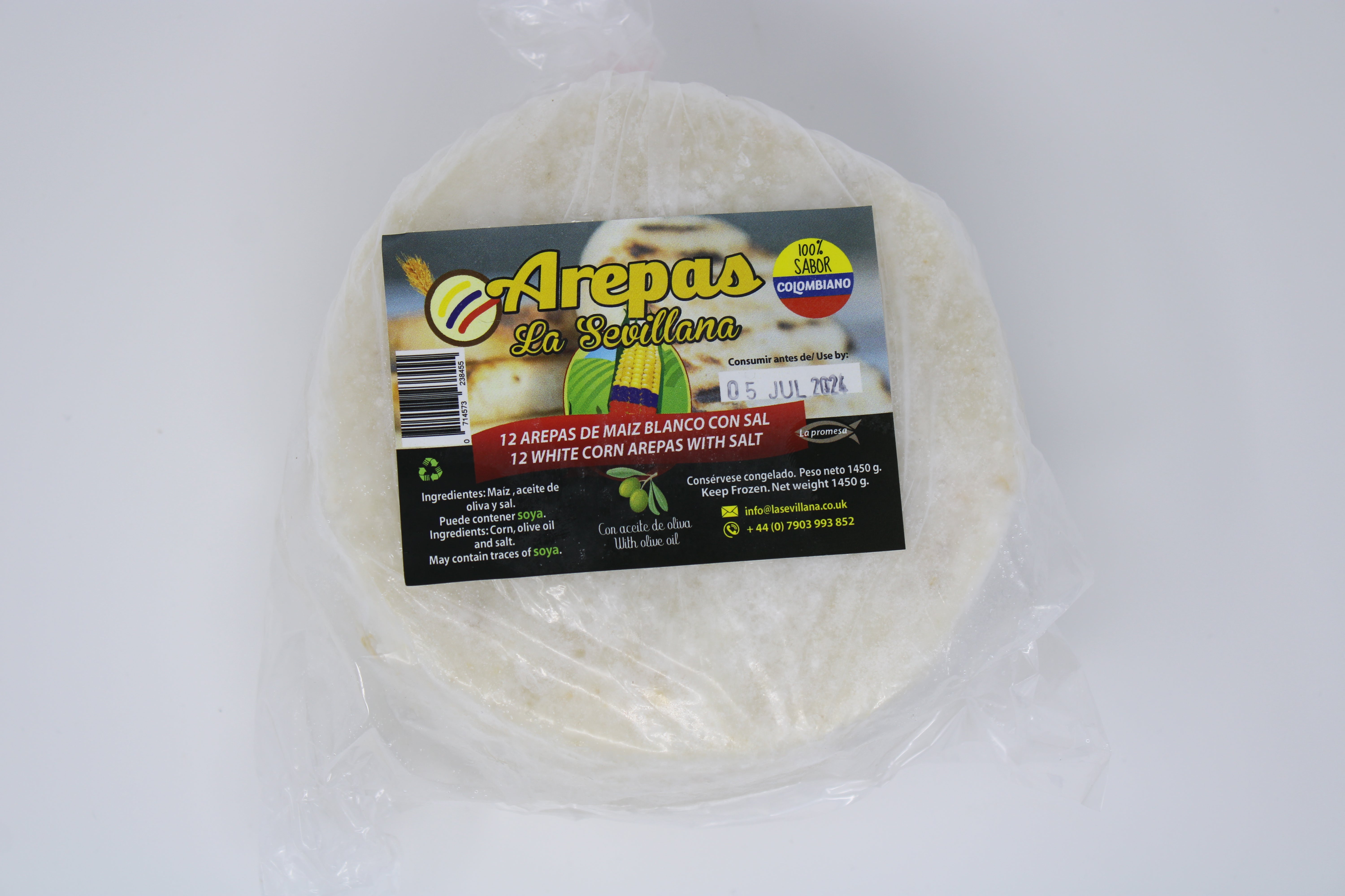 White Arepa with salt pack of 12 UND | The Latin Plaza Ltd
